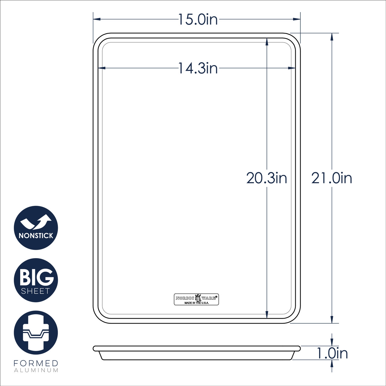 Nordic Ware Naturals® Nonstick Big Sheet Baking Pan; PHG quality!