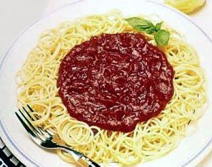 Spaghetti in bulk superpail buckets at PHG