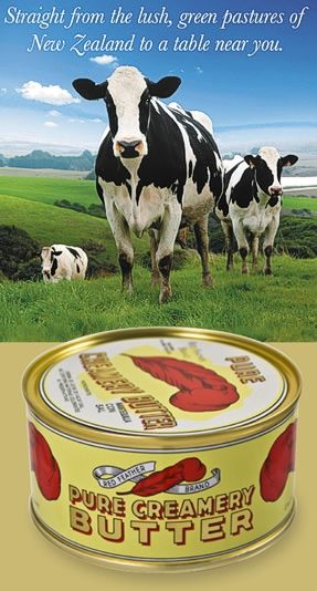Red Feather canned butter from New Zealand at PHG