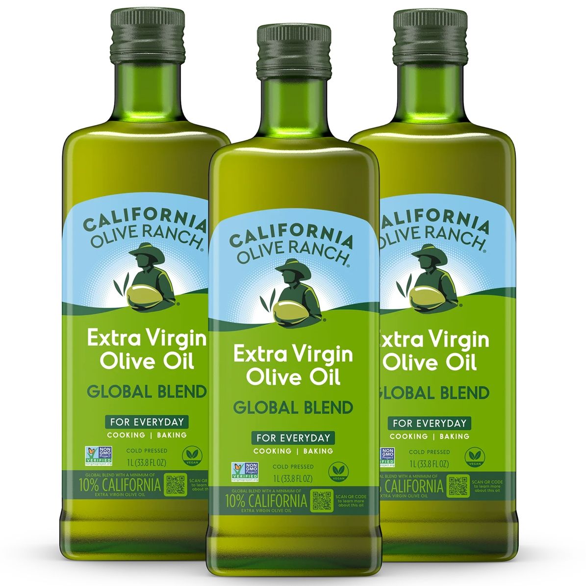 California Olive Ranch Olive Oil, Global Blend, 33.8 fl. oz., Set of 3