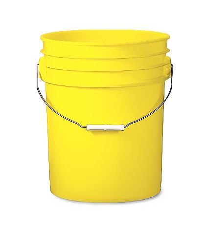 Food-safe 5 gallon plastic buckets blue green red white yellow pails ...