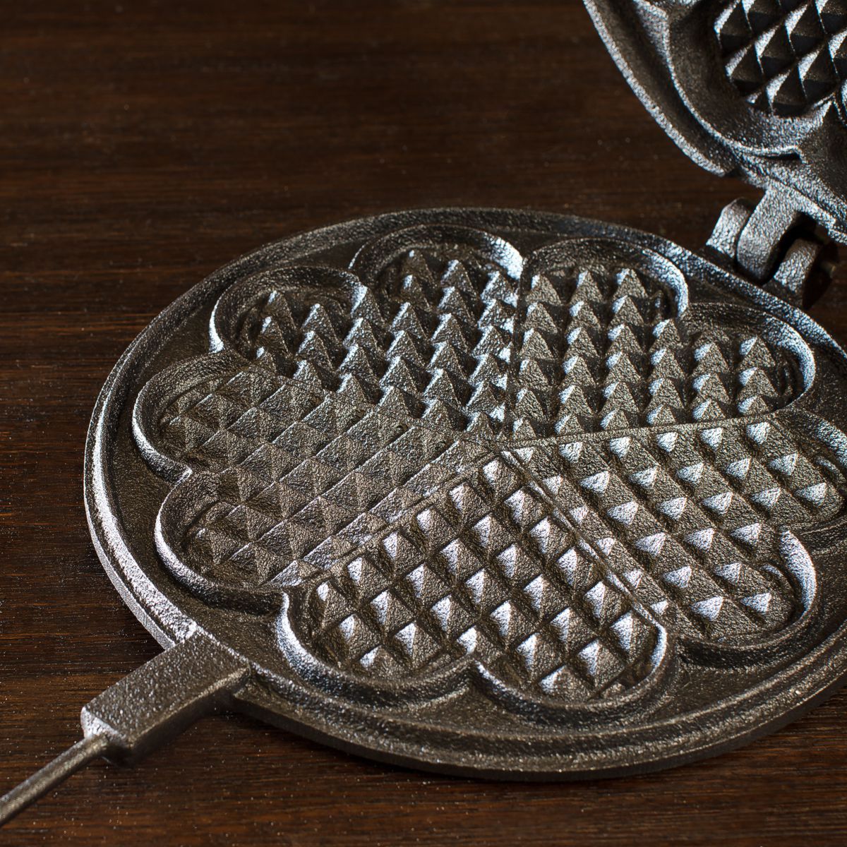 Cast Iron Waffle Maker, Heart Shape, by Skeppshult of Sweden at PHG
