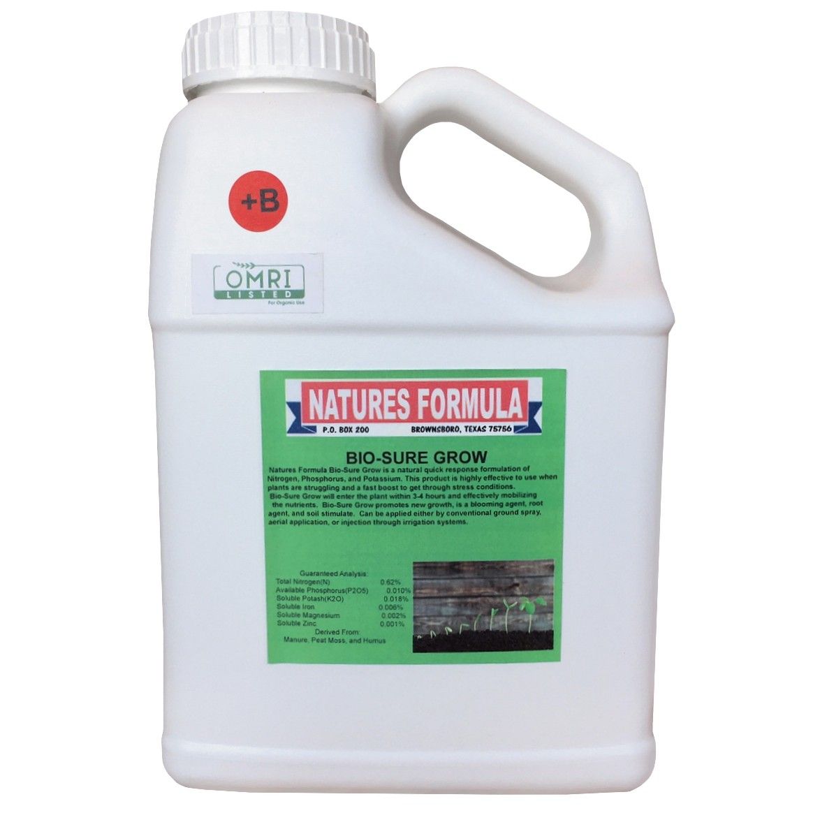 Nature's Formula Bio-Sure Grow Plus B Fertilizer, 1 Gallon at PHG