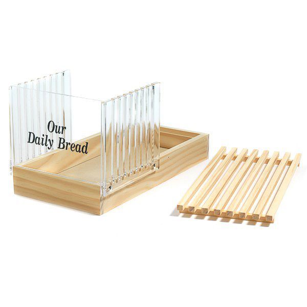 Norpro bread slicing guide, wood at PHG