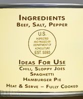 Premium canned Grabill ground beef at PHG